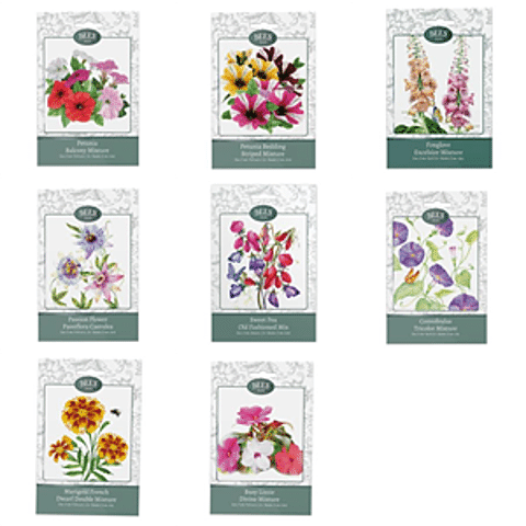 Bundle-1 Bees Petunia, Stripe Petunia, Passion Flower, Sweet Pea ...