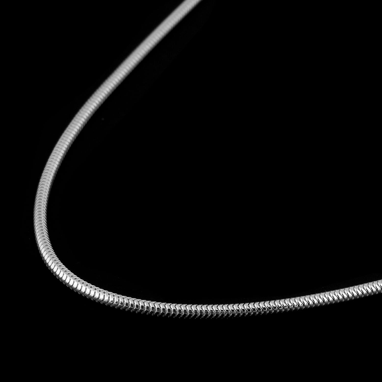 Vicenza Collection Round Snake Chain in Sterling Silver 20 Inch ...