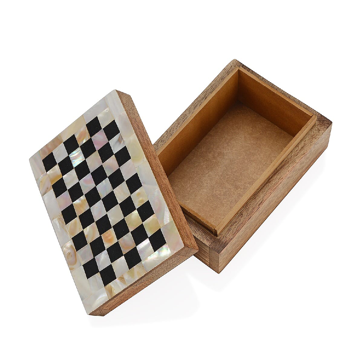 Handmade Inlay Mother of Pearl Checker Pattern Storage Box Size 15x10x6 ...