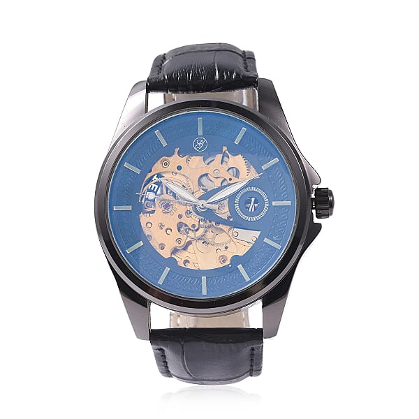 GENOA Automatic Skeleton Water Resistant Watch in Dual Tone with ...