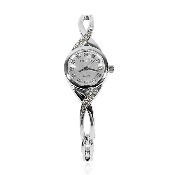 ETERNITY Ladies Bracelet Watch Studded with in Silver Tone - 3520381 - TJC