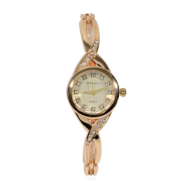 Super Auction - ETERNITY Studded Ladies Watch in Gold Tone - 7.5 Inch ...
