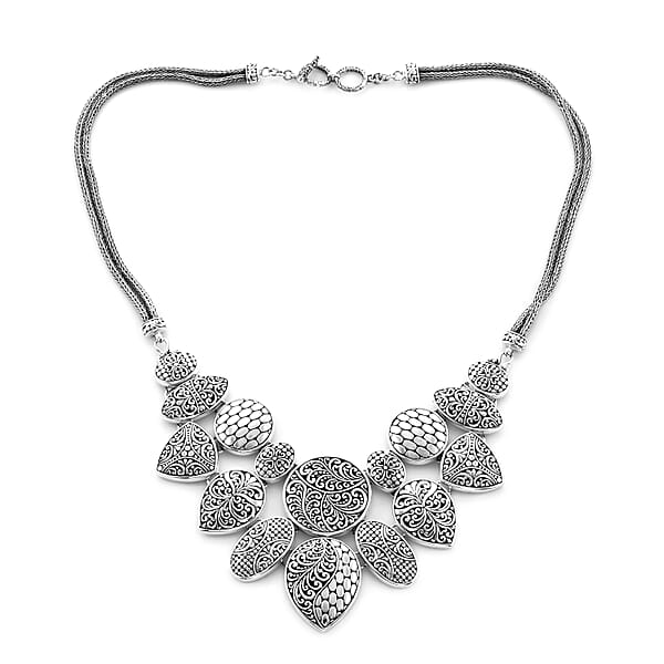 Royal Bali Collection Statement Necklace in Sterling Silver 20 Inch 98. ...
