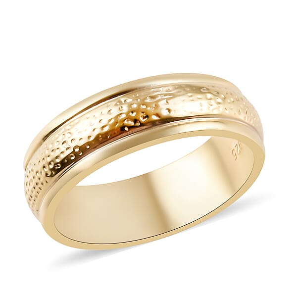 Texture Band Ring in Gold Plated Silver - 3564187 - TJC