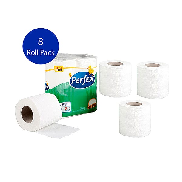 Perfex - Luxury 100% Cellulose Toilet Papers -Pack of 8 Rolls - 3580456 ...