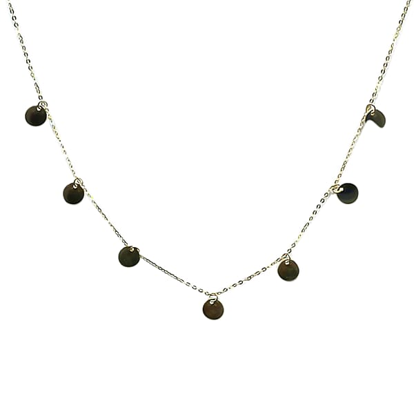 Station Necklace in 9K Gold 18 Inch - 3583912 - TJC