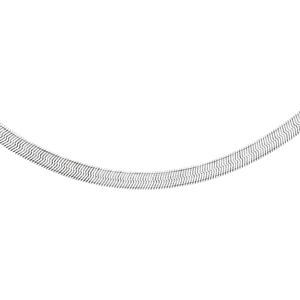 JCK Vegas Collection Oval Snake Chain in Sterling Silver Size 16 Inch ...