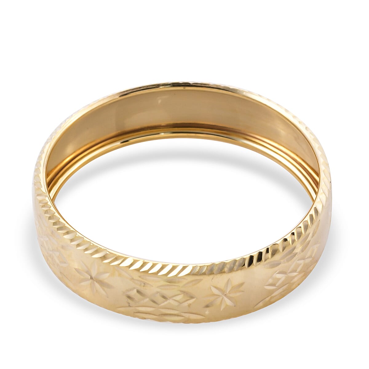 Royal Bali Collection - 9K Yellow Gold Diamond Cut Band Ring - 3593710 ...