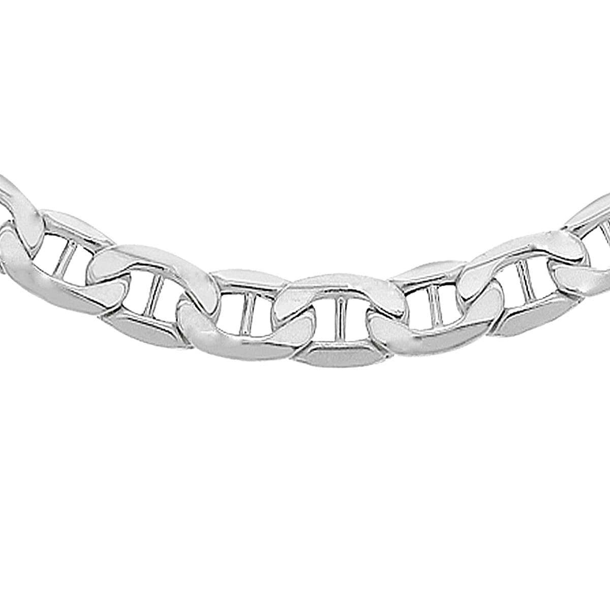 JCK Vegas Collection Flat Rambo Chain in Sterling Silver Size 20 Inch ...