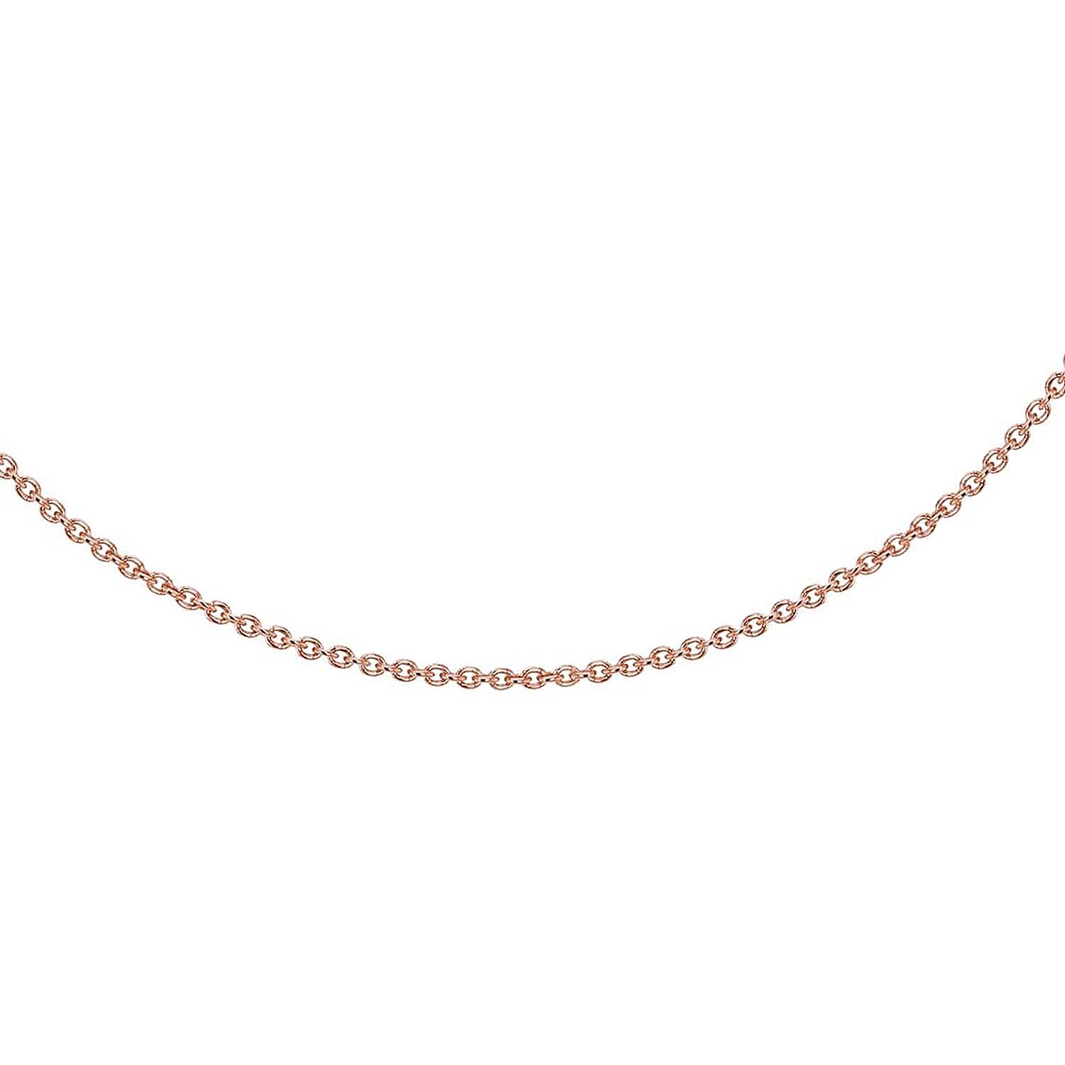 Italian Made Belcher Chain in Rose Gold Plated Sterling Silver Size 18 ...
