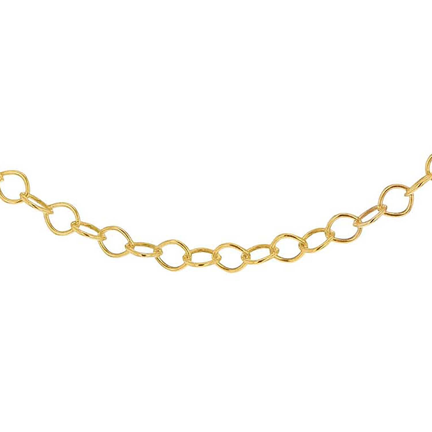 Italian Made Belcher Chain in Gold Plated Sterling Silver Size 16 Inch ...