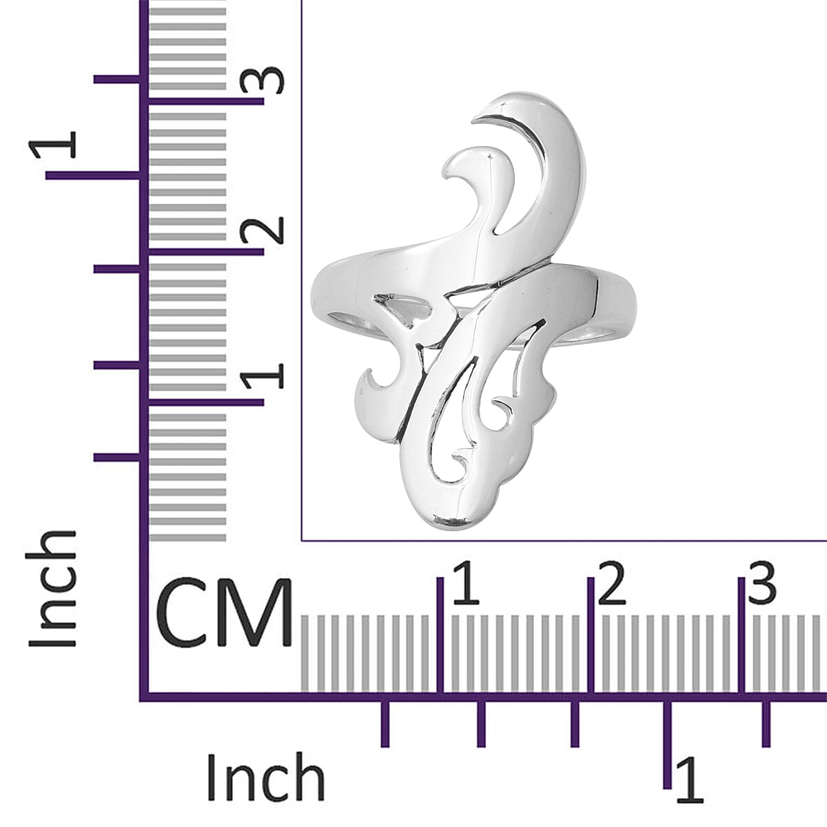 Cross Over Ring in Sterling Silver 4.44 Grams - 3595079 - TJC