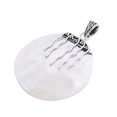Royal Bali Collection - Mother of Pearl Pendant in Sterling Silver ...