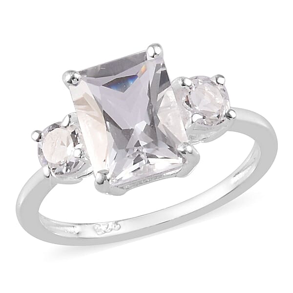 2.15 Ct Petalite Trilogy Ring in Sterling Silver - M3611516 - TJC