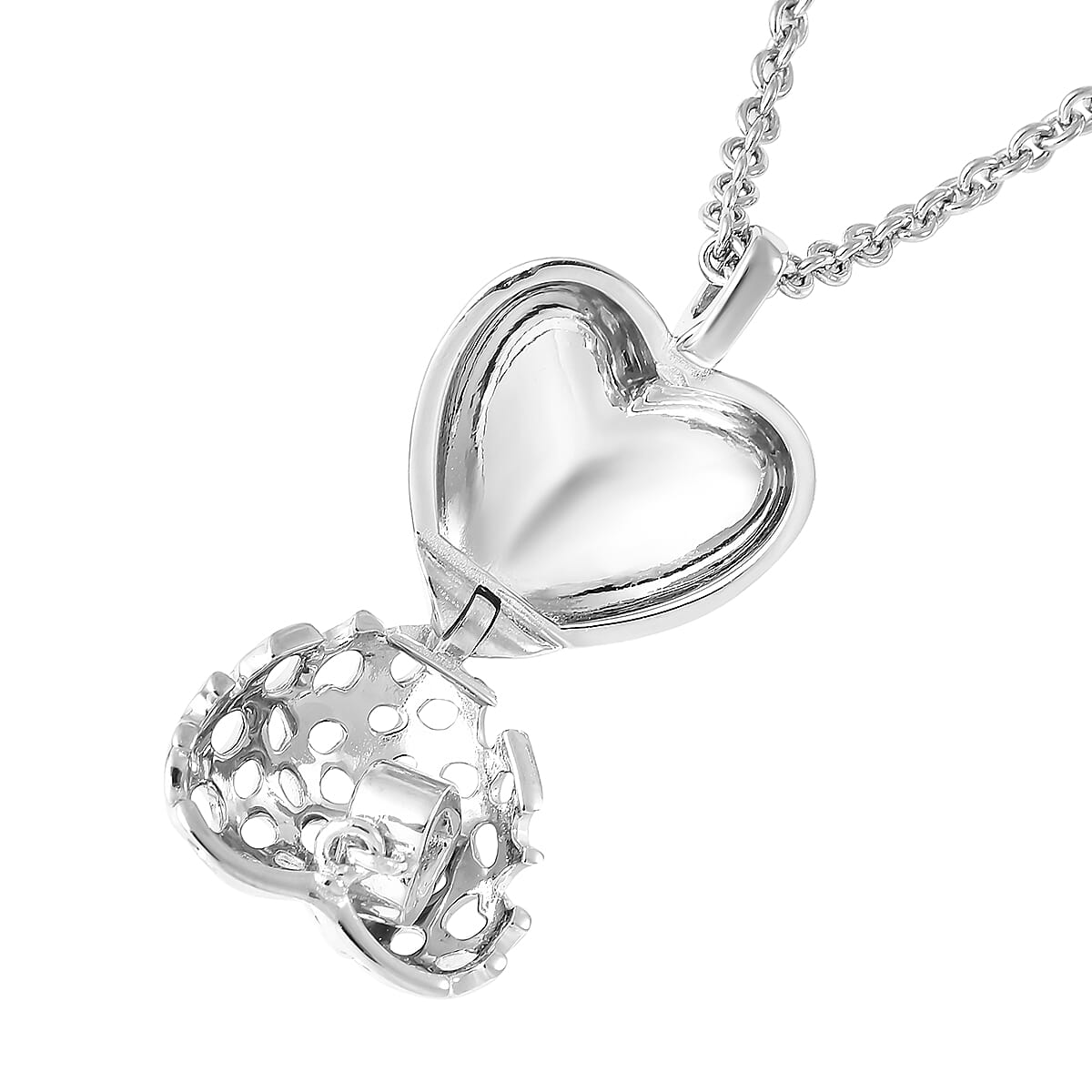 RACHEL GALLEY Tanzanite Lattice Heart Locket Pendant with Chain in ...