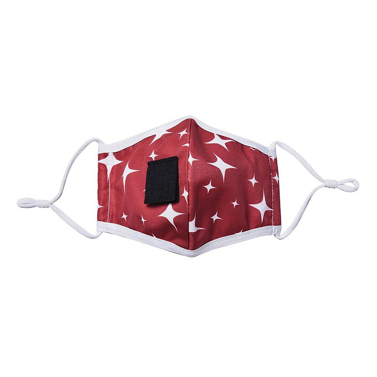 Reusable and Washable 2 Ply Face Cover with Straw Opening in Red Colour ...