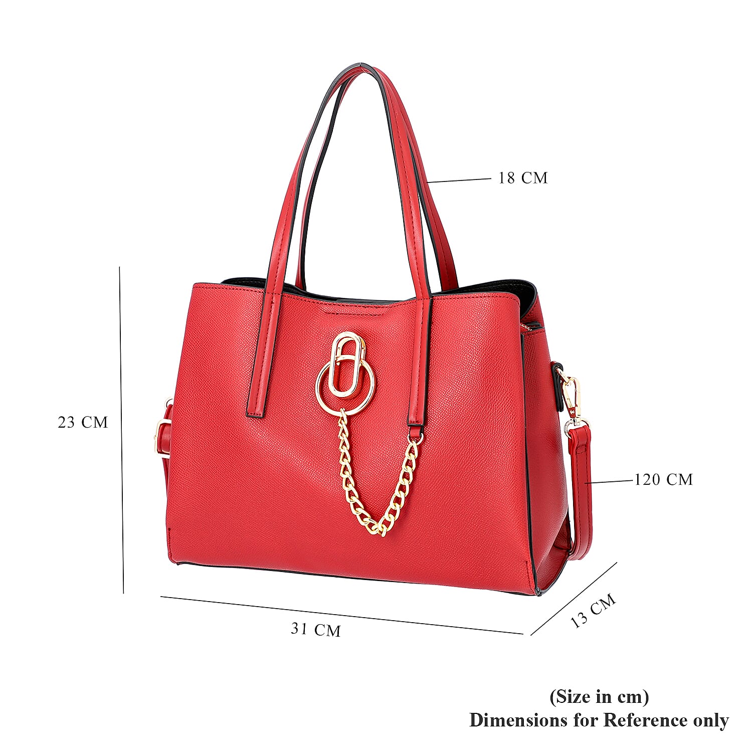 Lock Soul Handbag with Detachable and Adjustable Shoulder Strap (Size ...