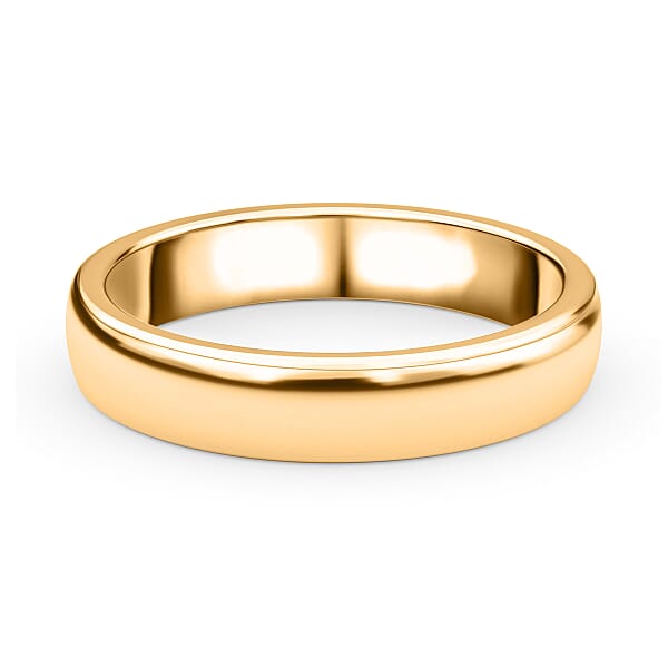 Solitaire Wedding Band Ring in Gold Plated Sterling Silver - M3628225 - TJC