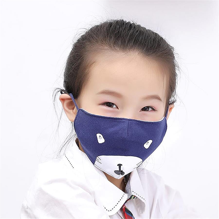 Kids Reusable Face Cover in Dark Blue Colour - 3629938 - TJC