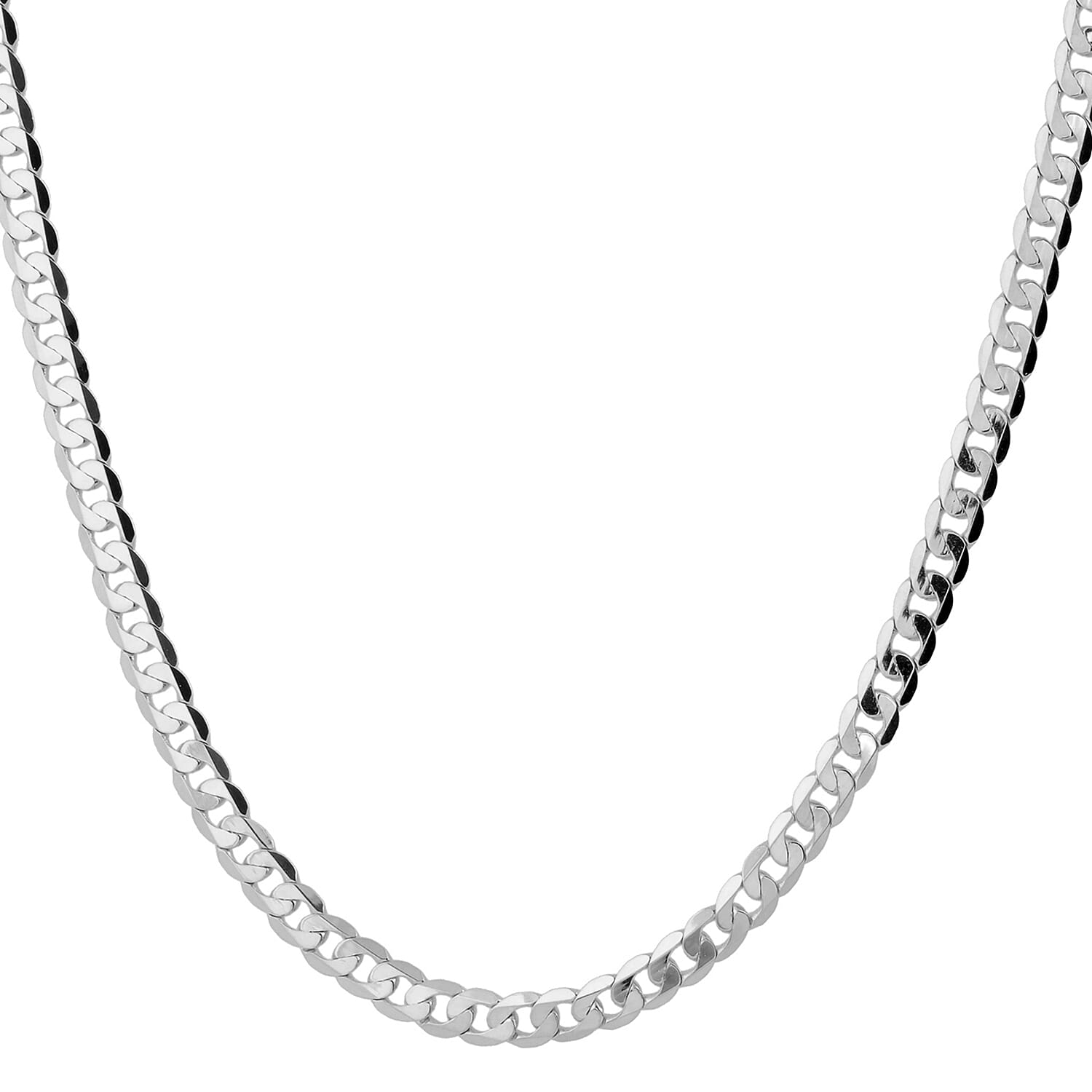 Italian Made Link Chain in Sterling Silver 24 Inch