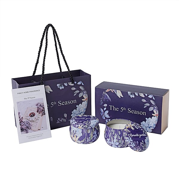 The 5th Season Set of 2 Scented Candles in Luxury Gift Box - Purple ...