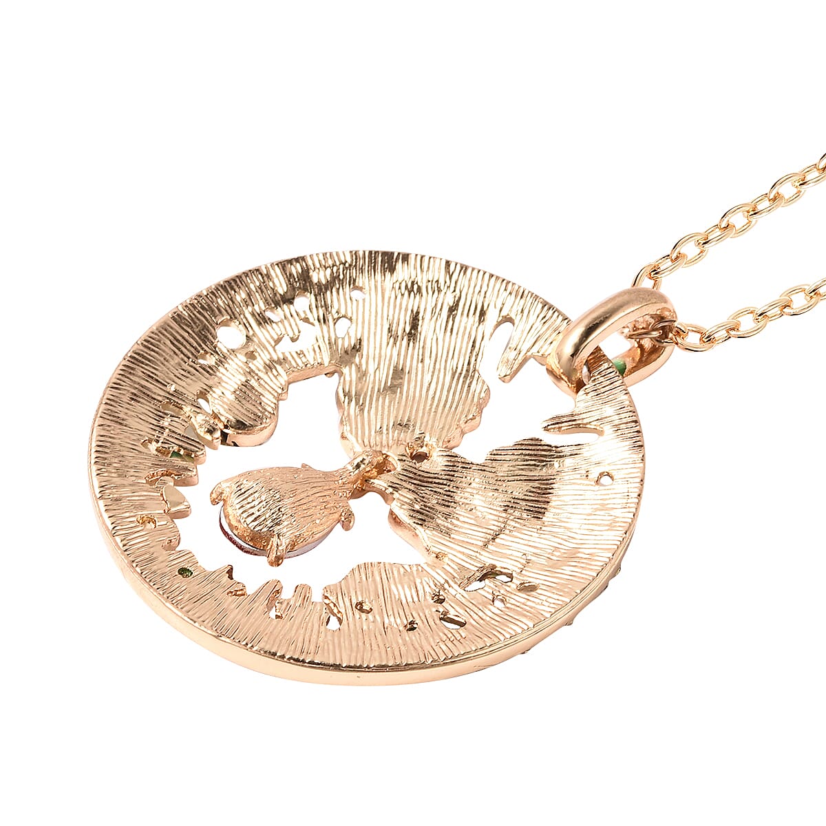 TJC Design - Simulated Ruby and White Austrian Crystal Enamelled ...