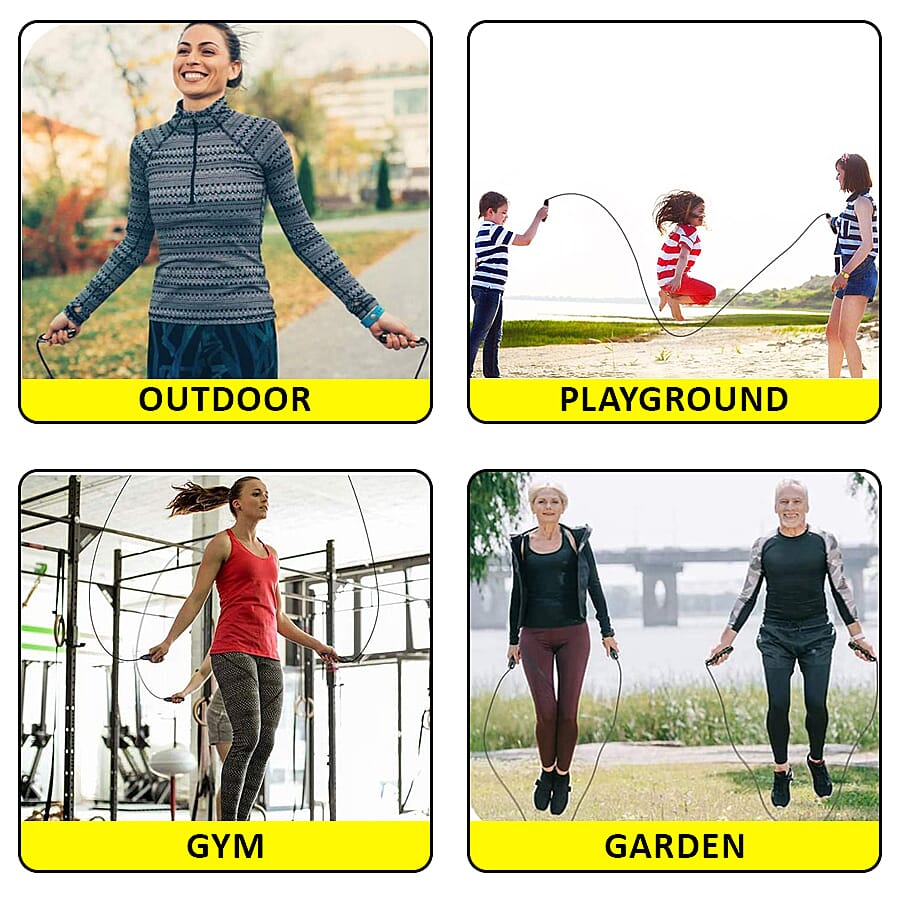 Memory Foam Adjustable Skipping Jump Rope - Black and Red - 3641938 - TJC