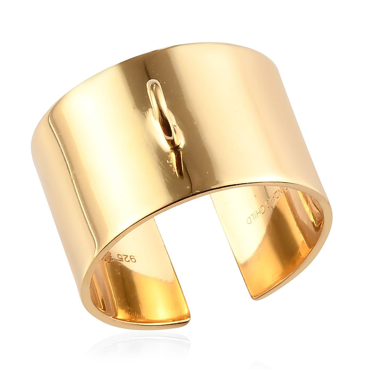 Open Band Ring in Yellow Gold Plated Sterling Silver - 3647969 - TJC