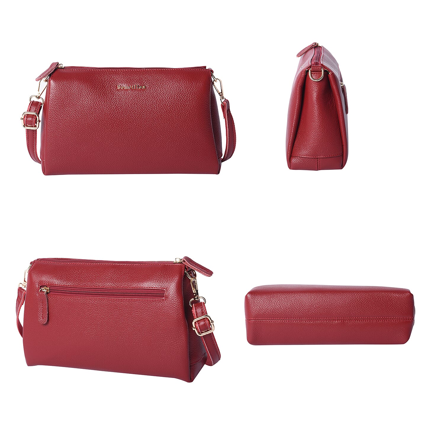 SENCILLEZ 100% Genuine Leather Crossbody Bag with Adjustable Shoulder ...