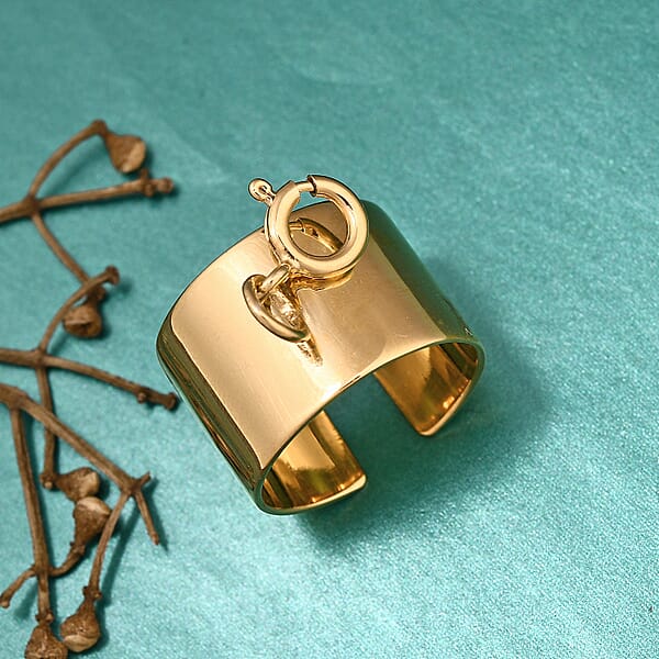 Sunday's Child Open Back Ring in 14K Gold Plated Sterling Silver ...