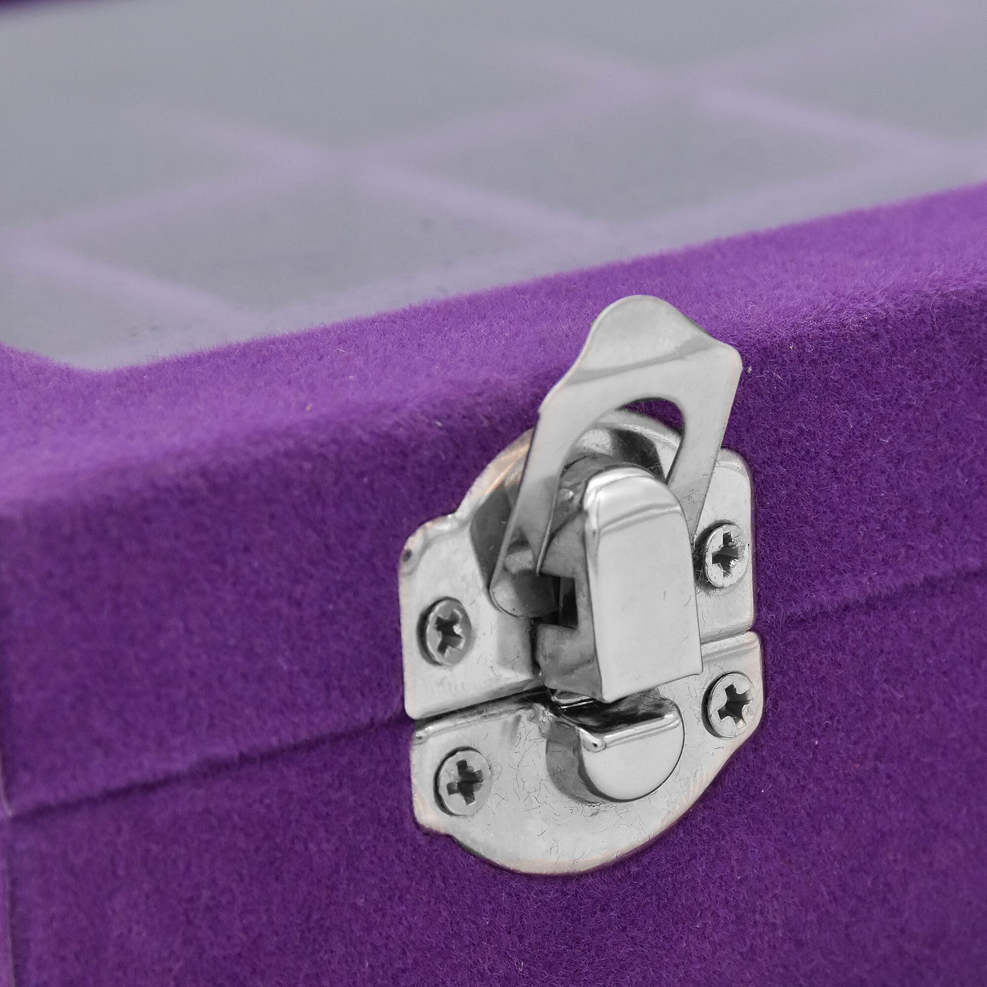 24 Sections Jewellery Box Organiser with Velvet Lining and Transparent ...
