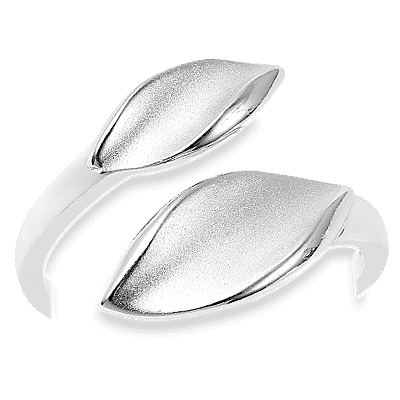 RACHEL GALLEY Sandblast Texture Collection - Leaf Design Bypass Ring in ...