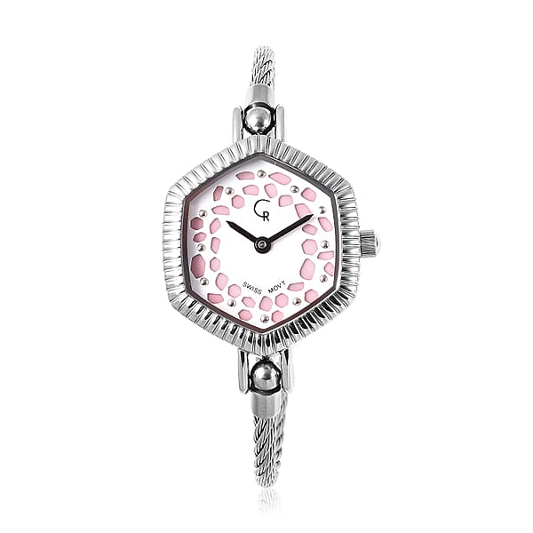 Rachel Galley Signature Designer Pink MOP Dial Bangle Watch - 3734057 - TJC