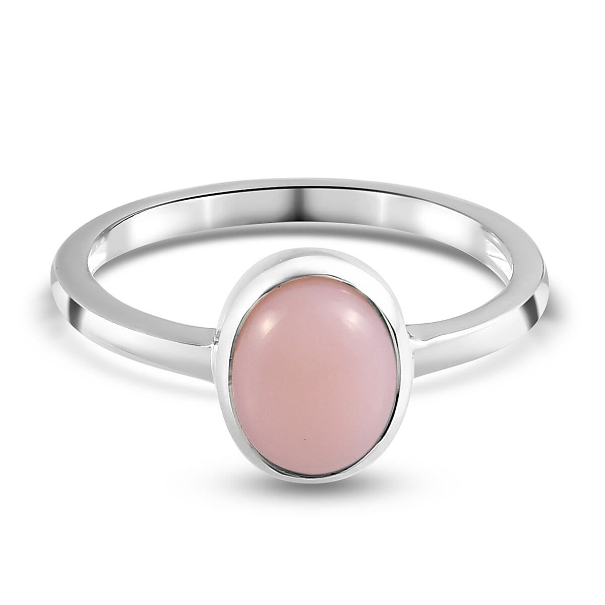 1. Ct.Pink Opal Solitaire Ring in Sterling Silver - 3793685 - TJC