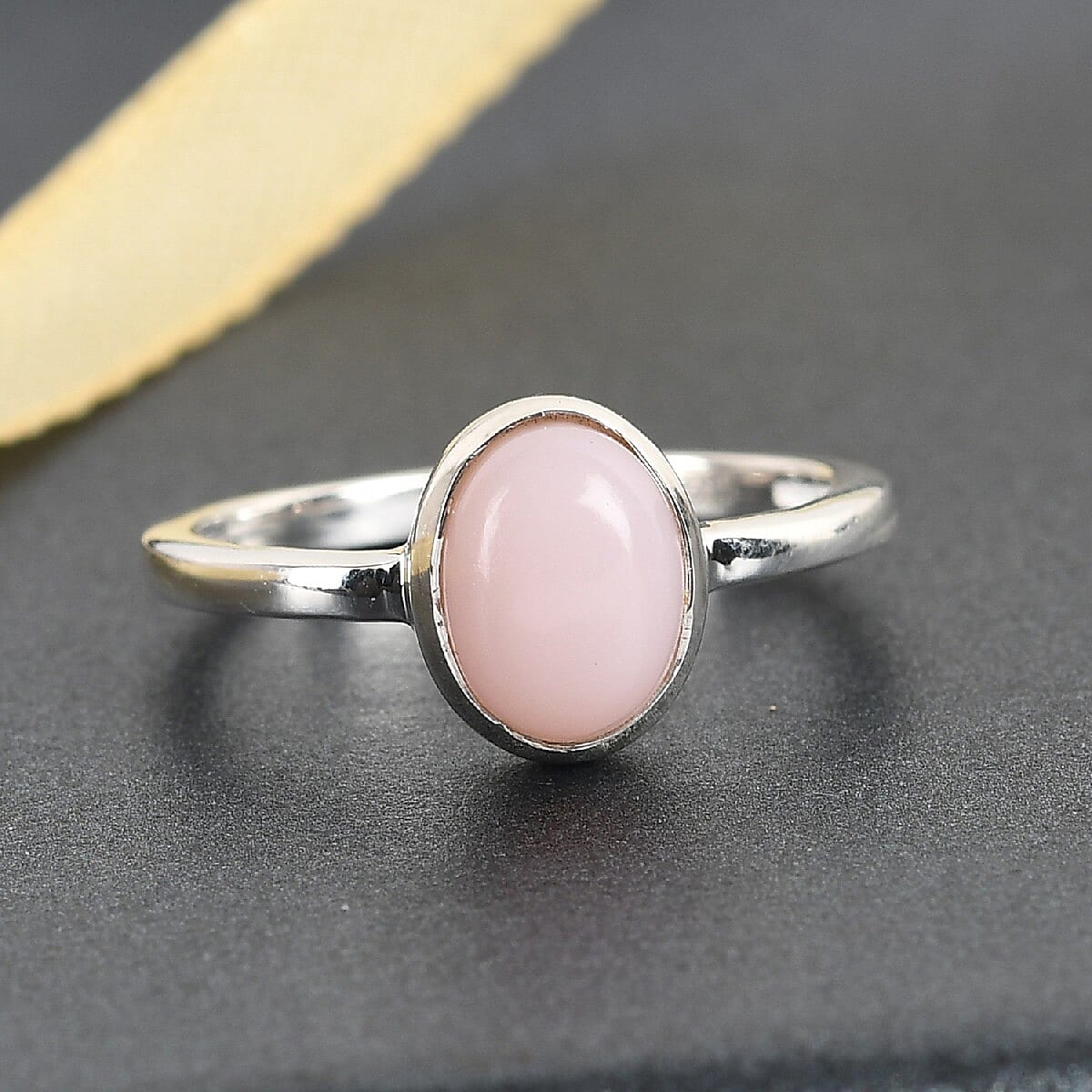 1. Ct.Pink Opal Solitaire Ring in Sterling Silver - 3793685 - TJC