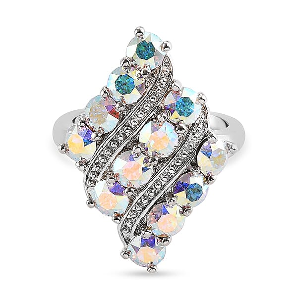 Lustro Stella Finest CZ Crystal Ring in Silver Tone - 3796668 - TJC