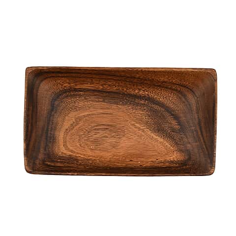 Nakkashi - Handmade Wood Rectangular Bowl (Size 30x19x8Cm) - 3823672 - TJC