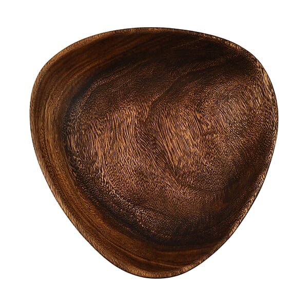 Nakkashi - Handmade Wood Triangle Bowl (Size 25x25x8Cm) - 3823673 - TJC