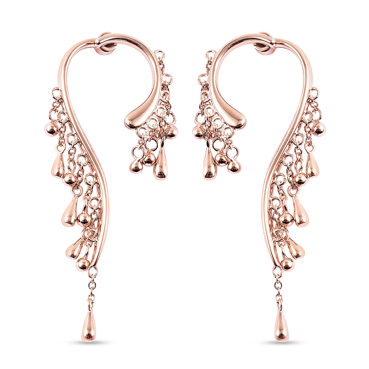 Lucy Q Drip Collection - Earrings in Rose Gold Plated Sterling Silver ...