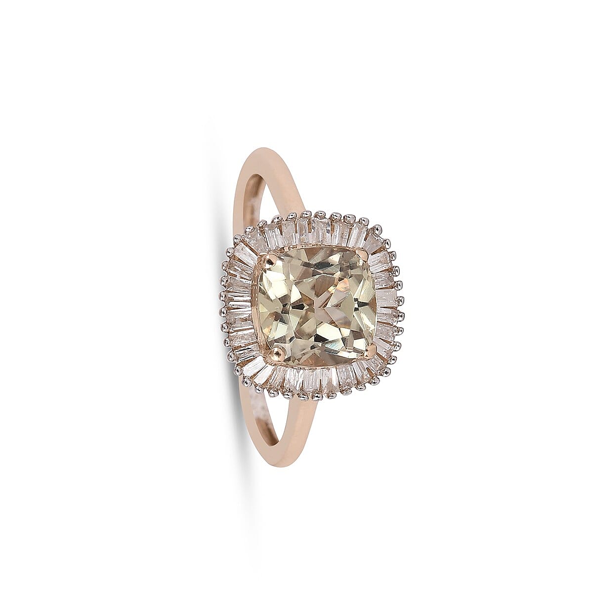 Collectors Edition- 9K Yellow Gold Turkizite and Diamond Ring 2.00 Ct ...