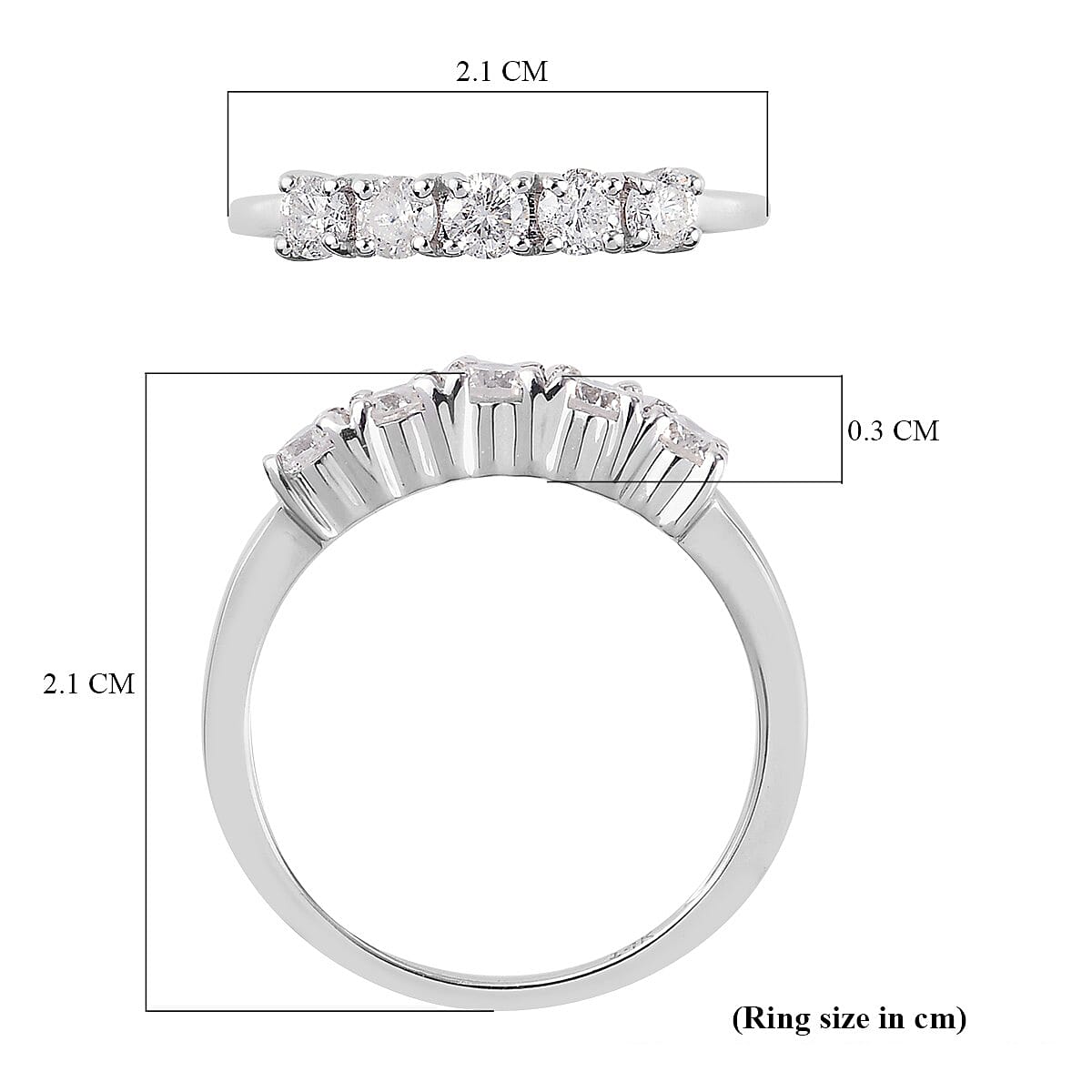 14K W Gold SGL Certified Diamond (I2/ G-H) Engagement Ring 0.50 Ct ...