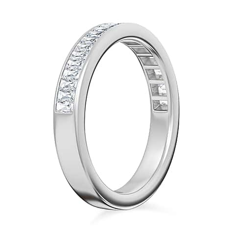 ILIANA 18K White Gold IGI Certified Diamond (SI-G-H) Half Eternity ...