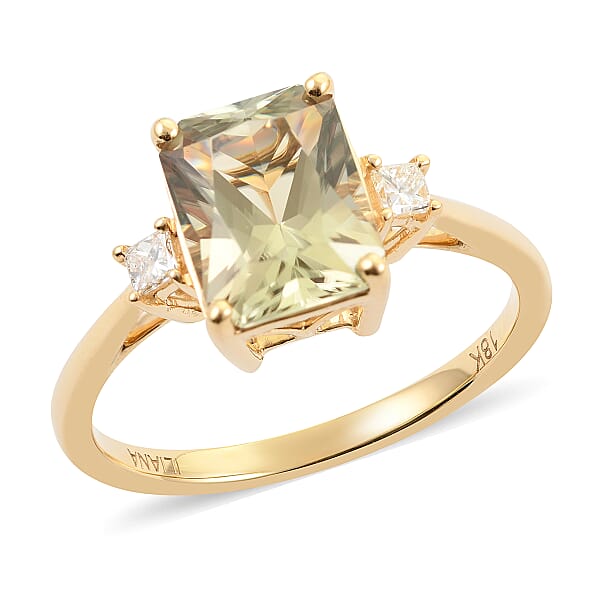 ILIANA 18K Yellow Gold AAA Turkizite Ring with AGL Certified SI-G-H ...