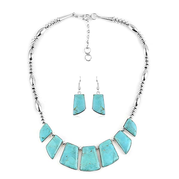 Santa Fe Collection - Turquoise Necklace (Size 16 + 2 inch Extender ...