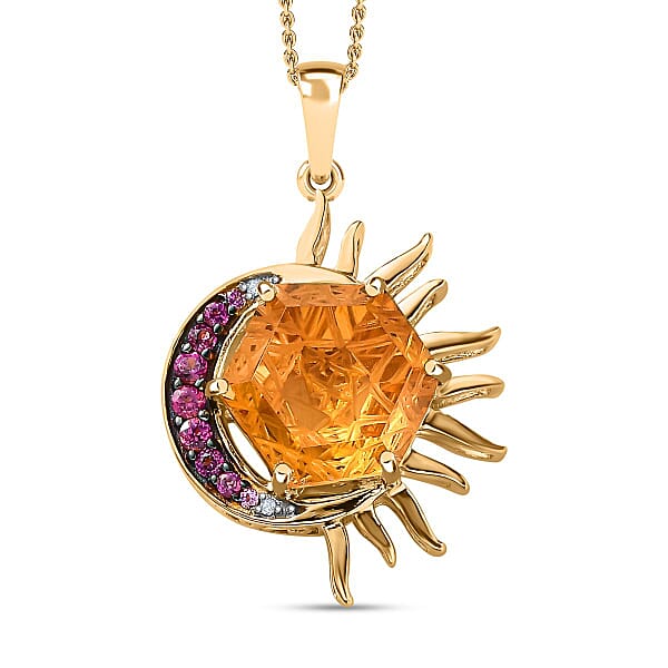 GP Celestial Dream Collection (Matatron Cube Cut) - Citrine, Rhodolite ...