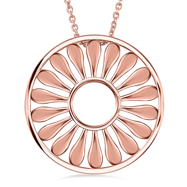 Lucy Q Drip Collection - Circle Pendant with Chain (Size 28) in 18K RG ...