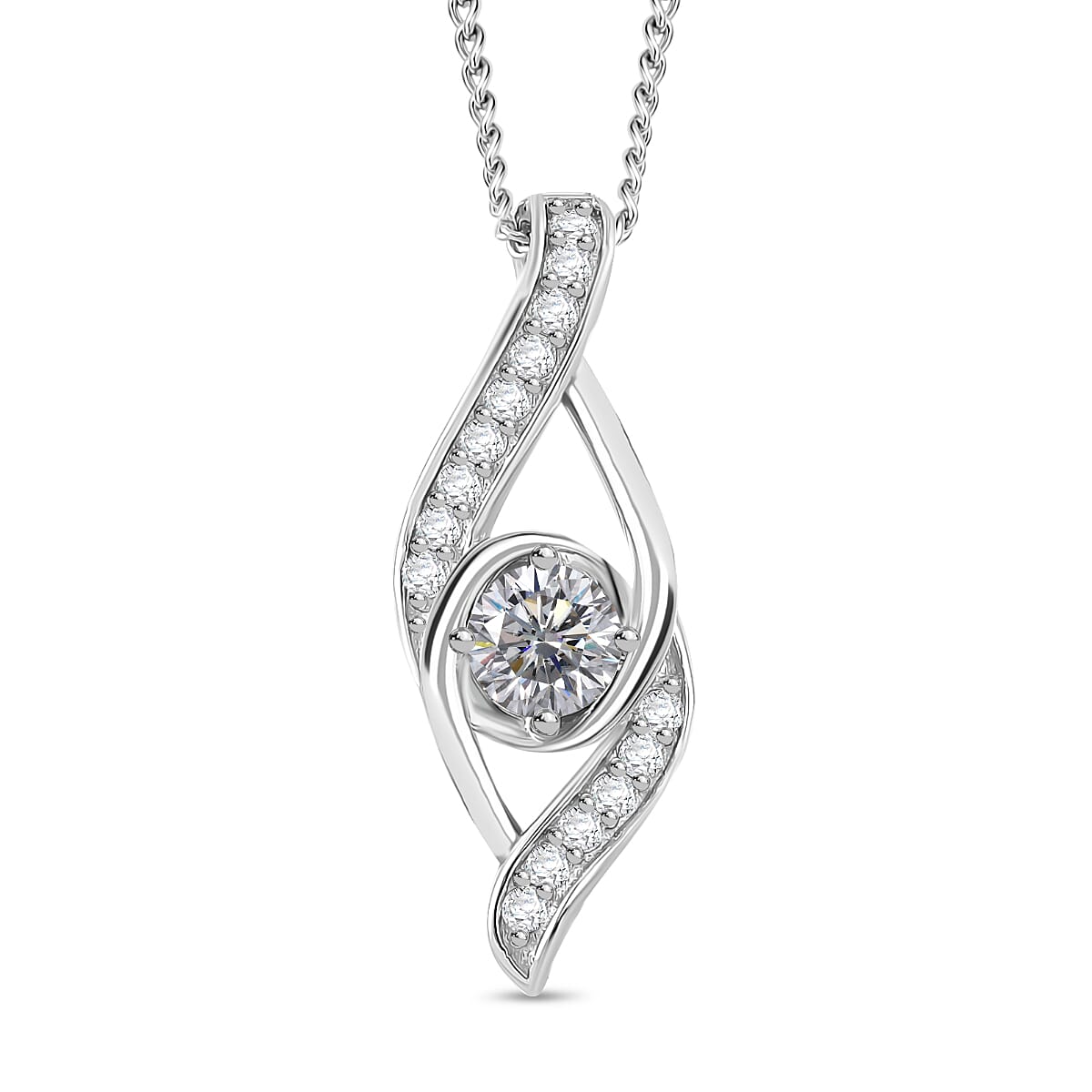 RADIANTA GRA Certified Moissanite D-VVS1 Pendant with Chain (Size - 18 ...