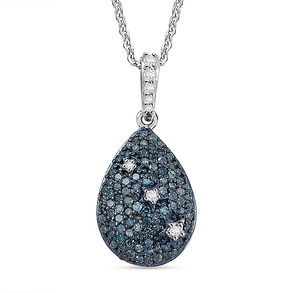 Diamond Pendant with Chain (Size - 20) in 18K Vermeil Rose Gold Plated ...