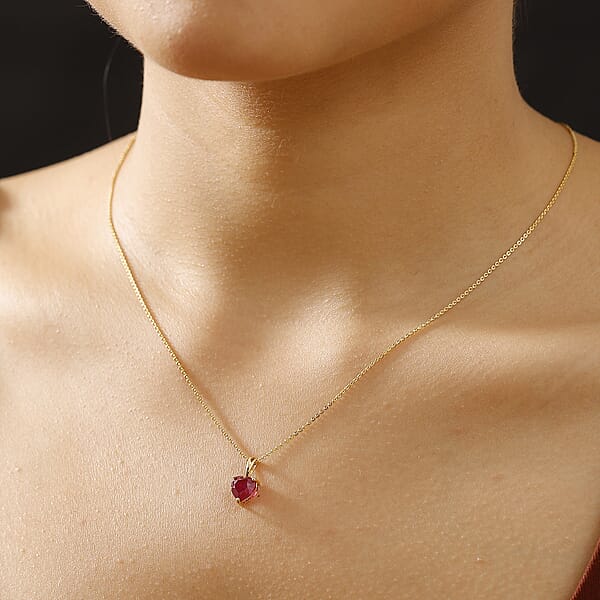 Valentines Special THE HEART OF AFRICA - Ruby Heart Pendant with Chain ...