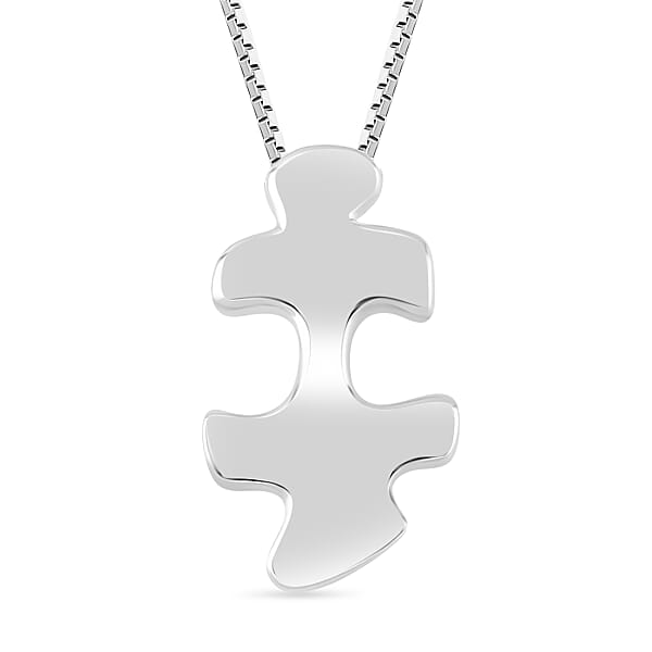 Lucy Q Jigsaw Collection - Puzzle Piece Pendant with Chain (Size 18) in ...